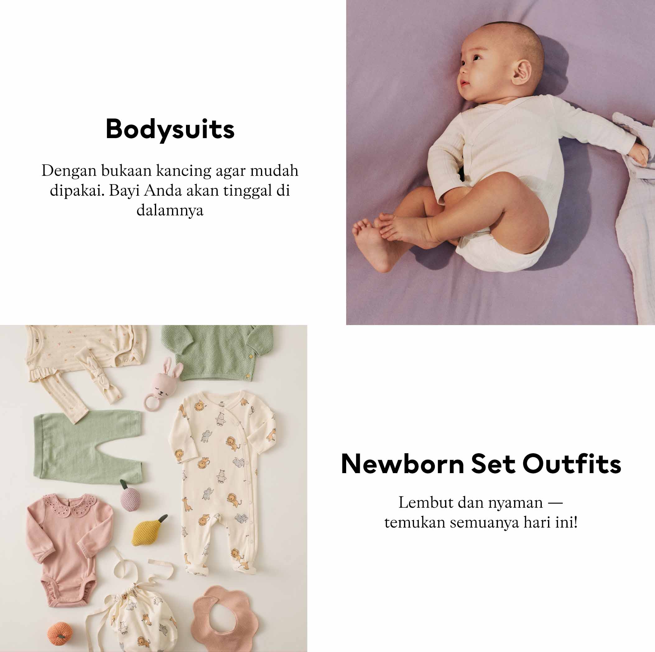 Jual Baju Bayi Newborn Motif Lucu | H&M Indonesia