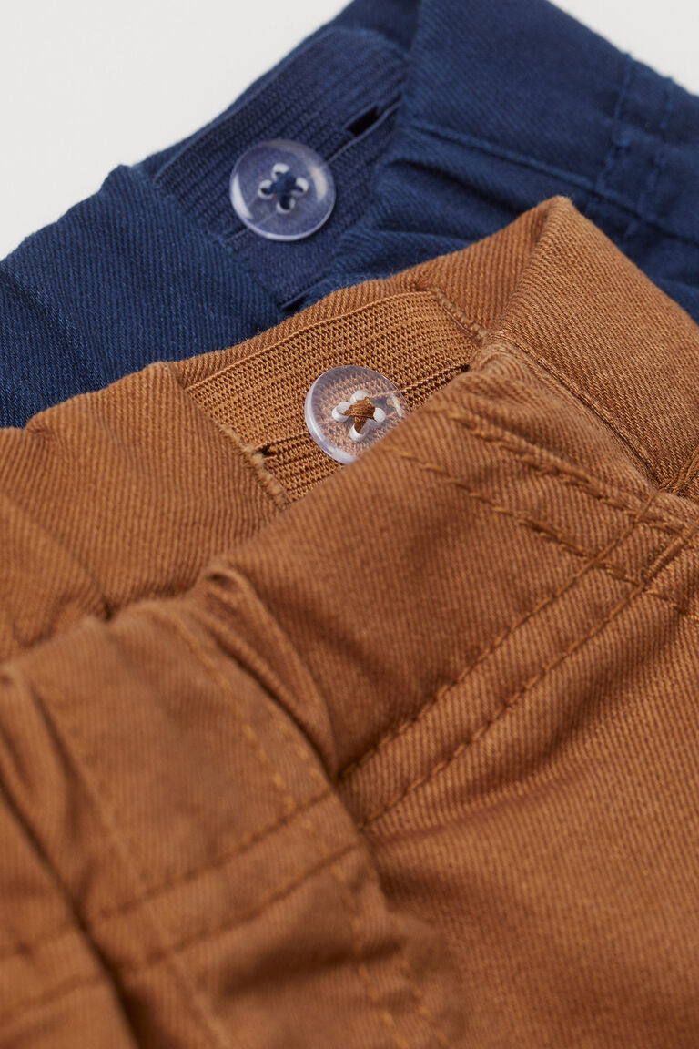 2-pack twill trousers