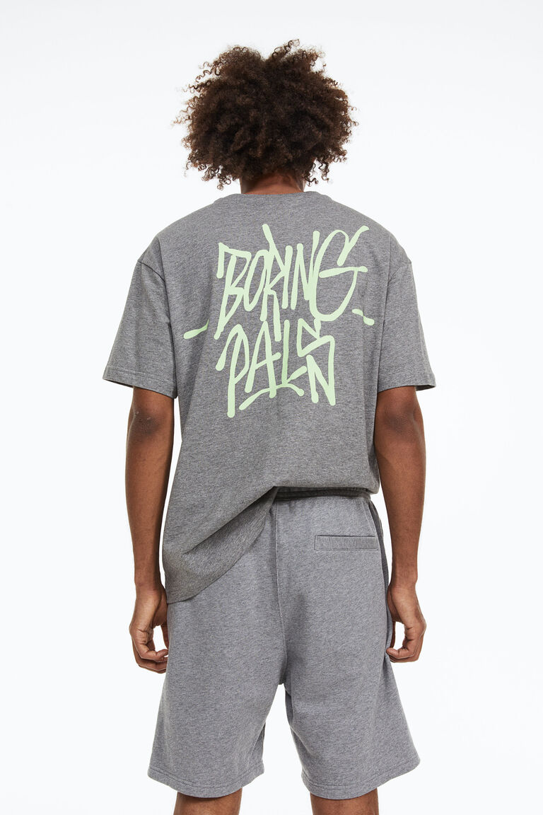 Relaxed Fit Print sweatshorts