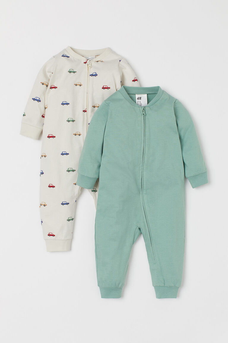2-pack zip-up pyjamas