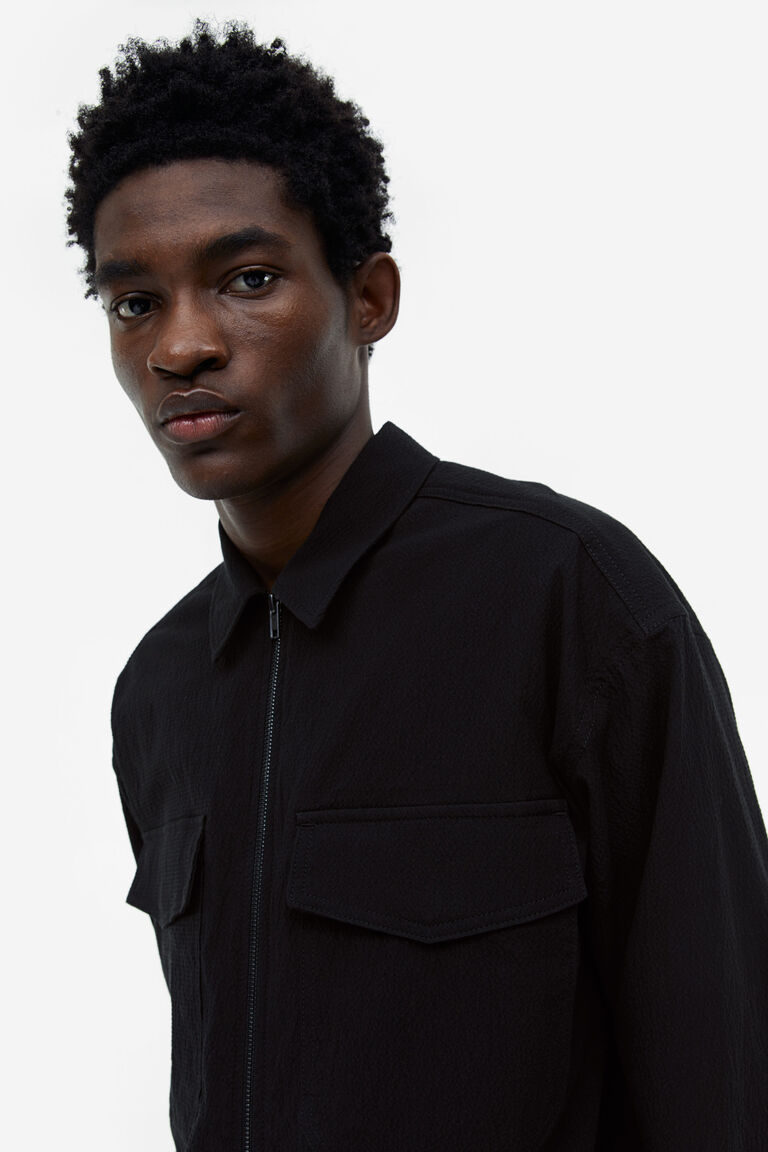 Regular Fit Textured overshirt