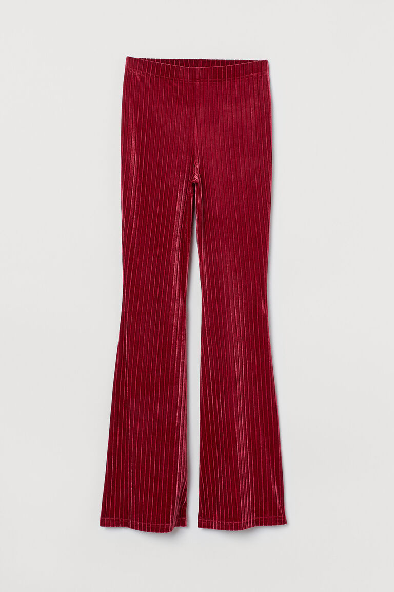 Ribbed velour trousers
