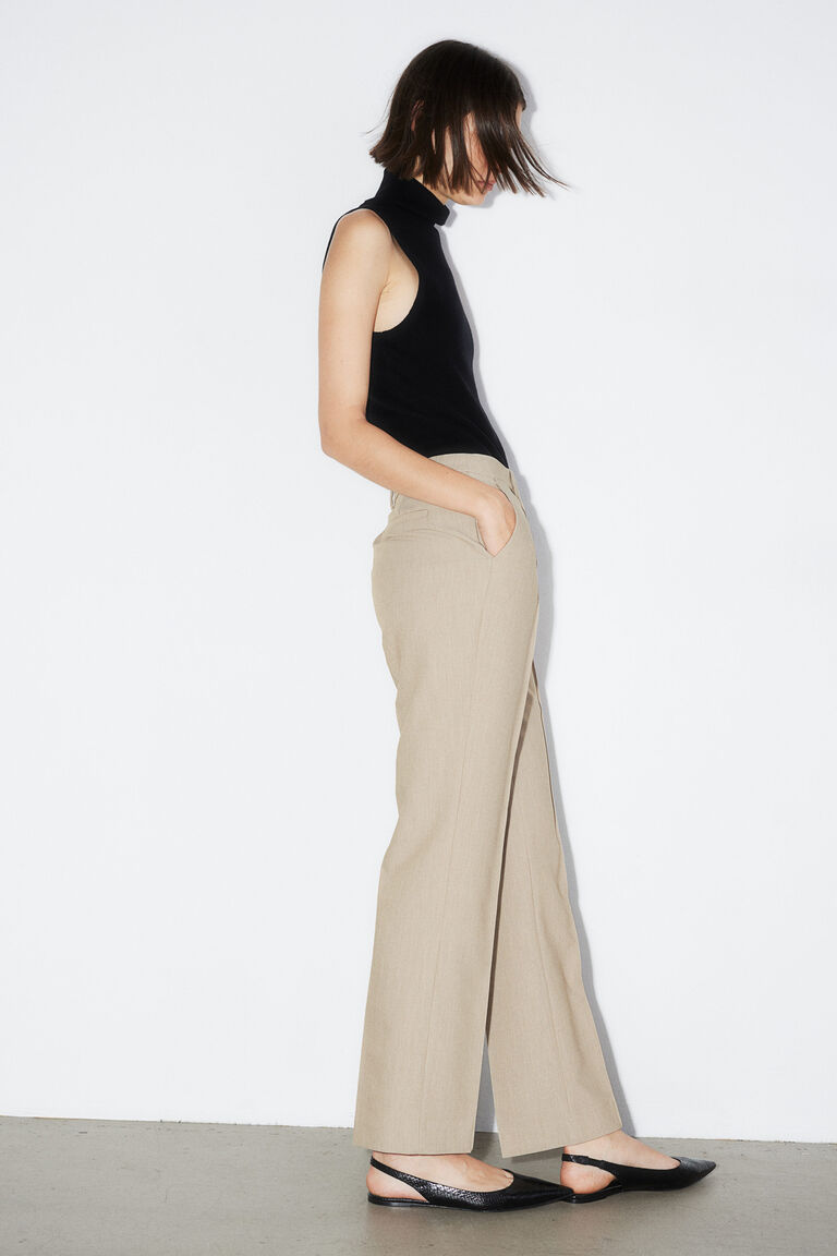 Crease-leg trousers