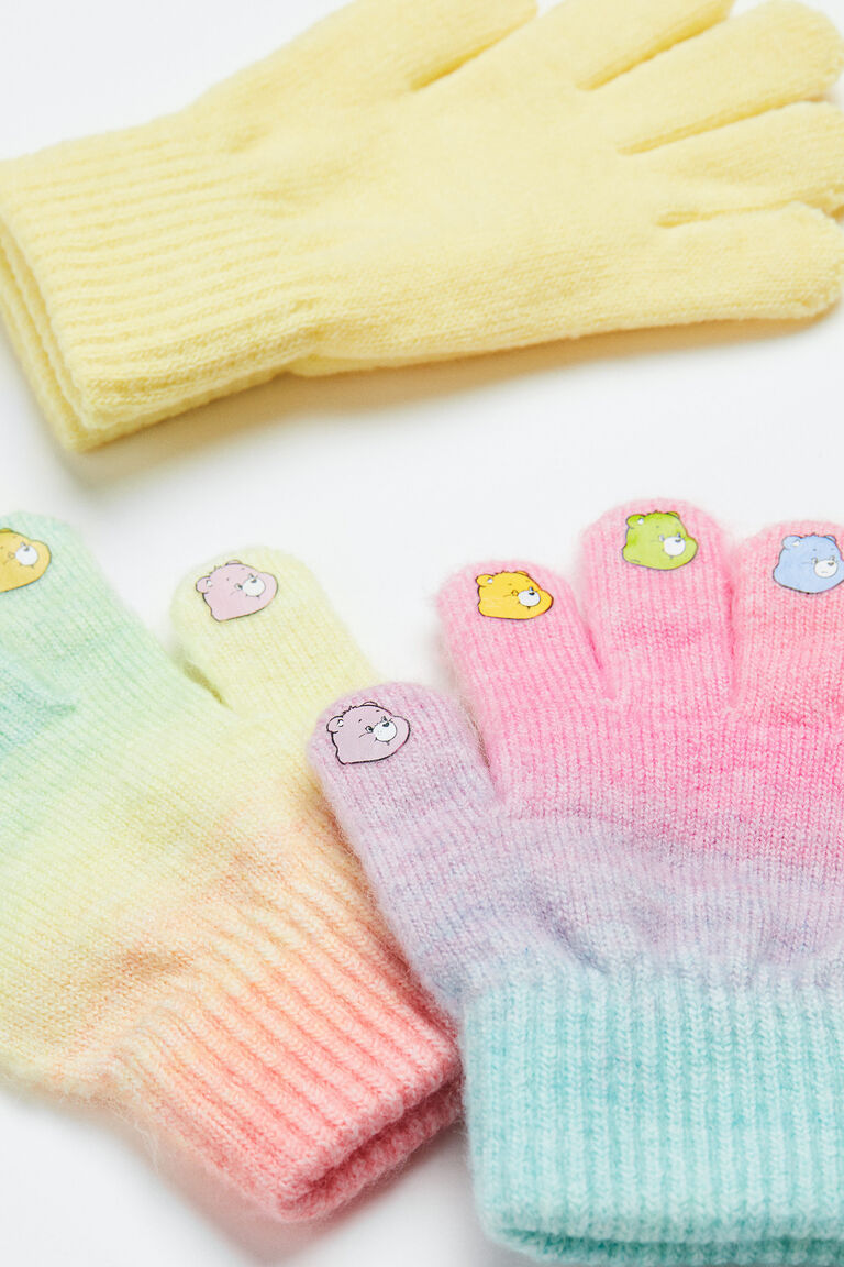 2-pack print-motif gloves