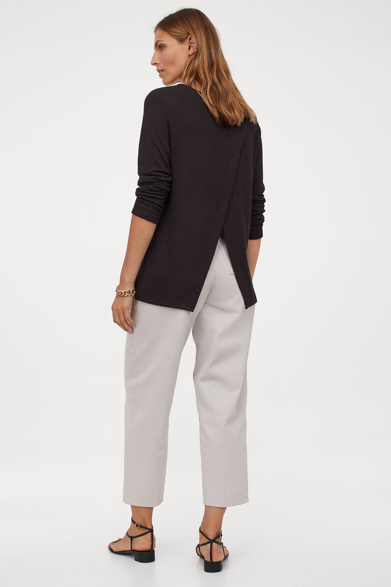 Wrapover-back jumper