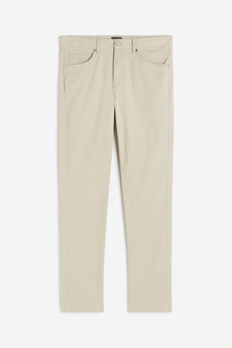 Slim Fit Cotton twill trousers