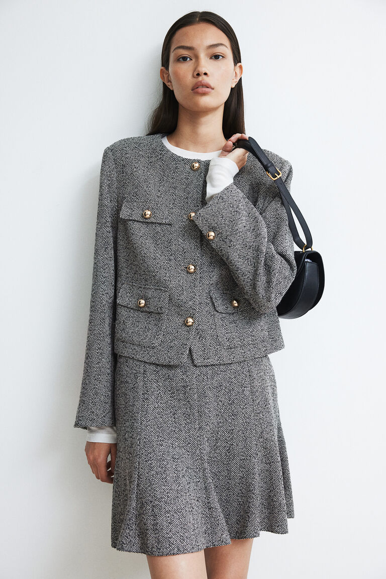 Textured-weave jacket