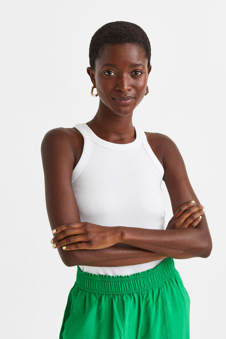 Cotton jersey vest top