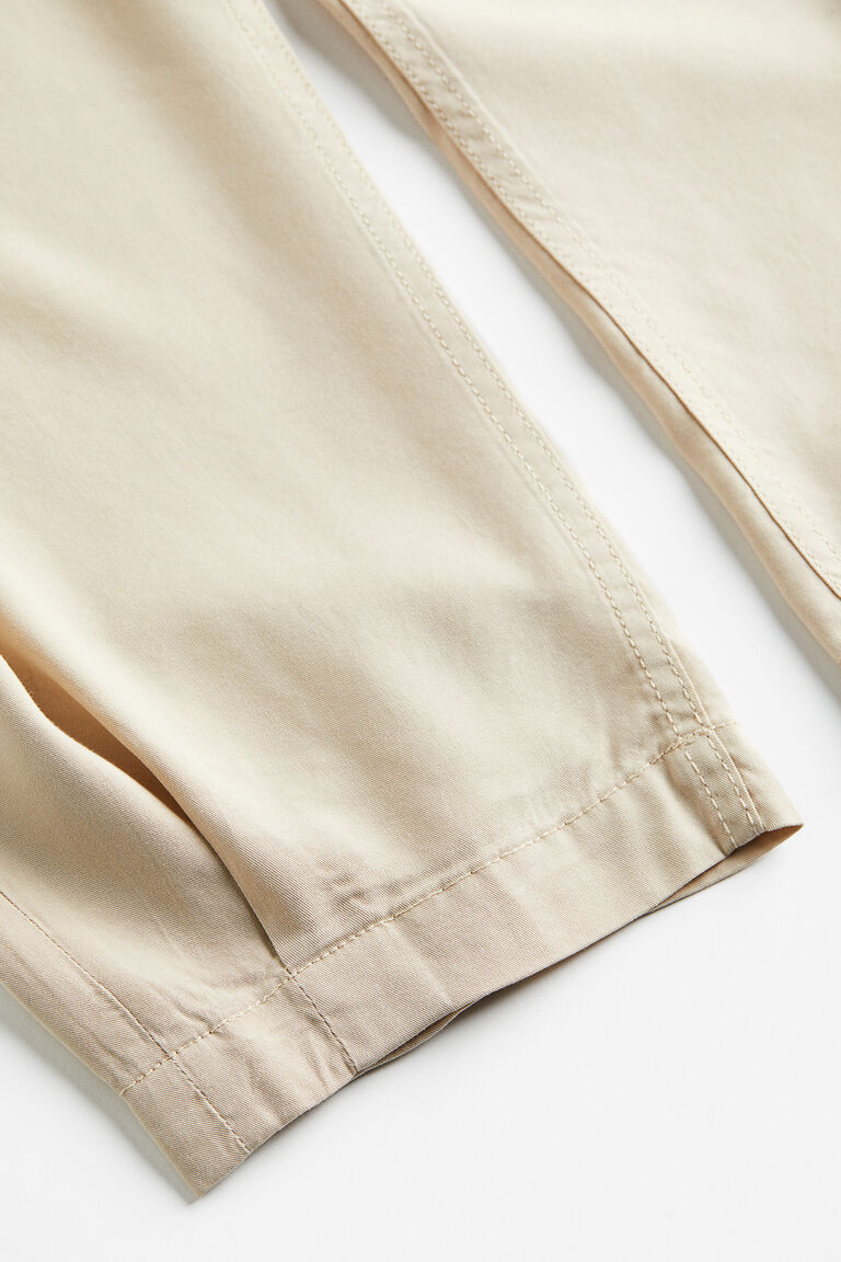 High-waisted woven joggers