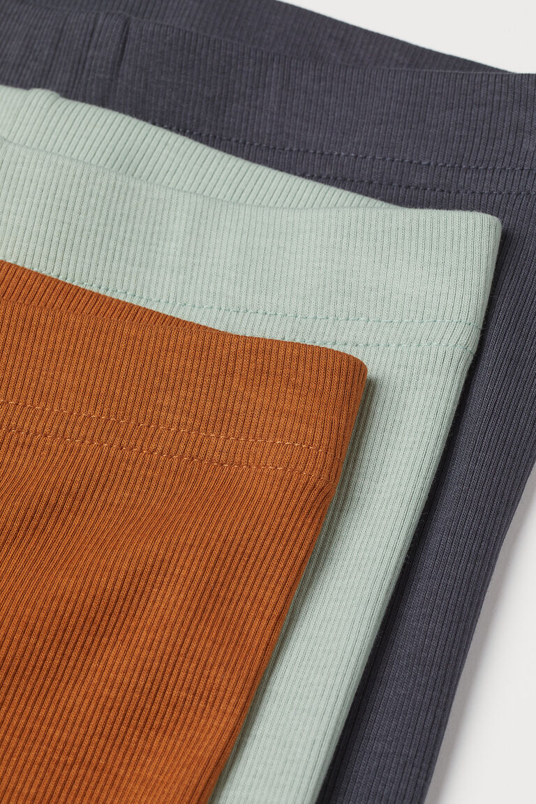 3-pack ribbed leggings