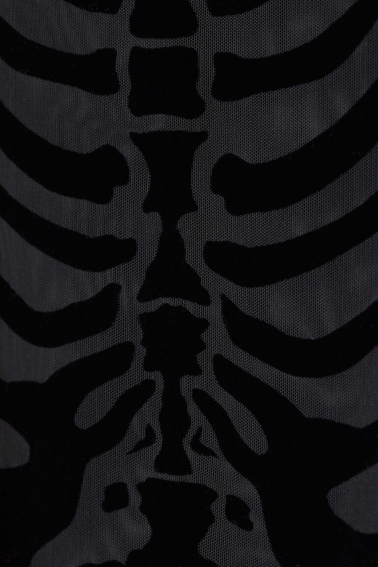 Flock-print mesh body