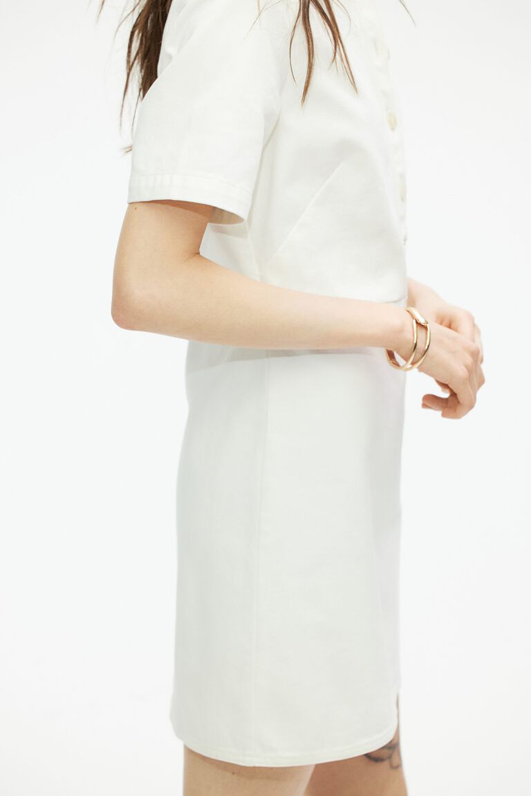 Collared denim dress