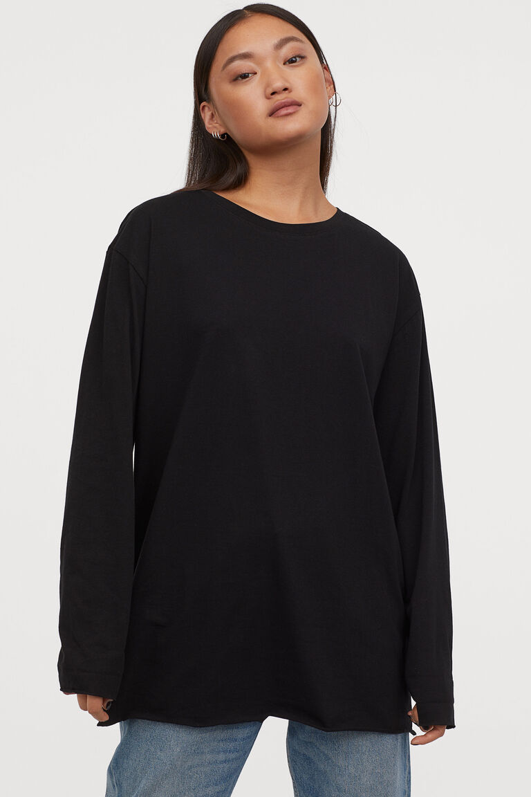 Oversized jersey top