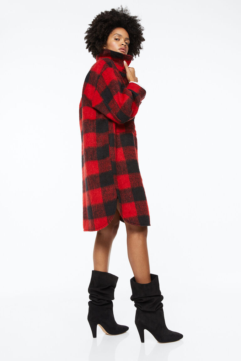 Oversized long shacket
