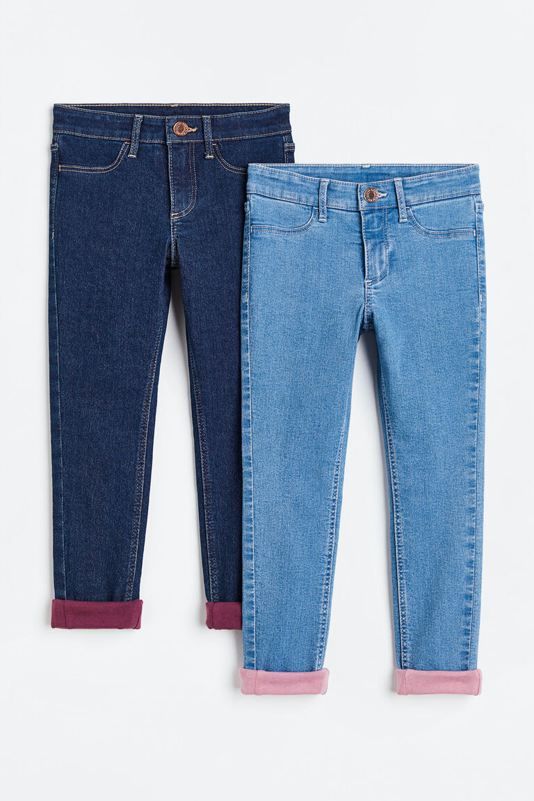 2-pack Skinny Fit Lined Jeans