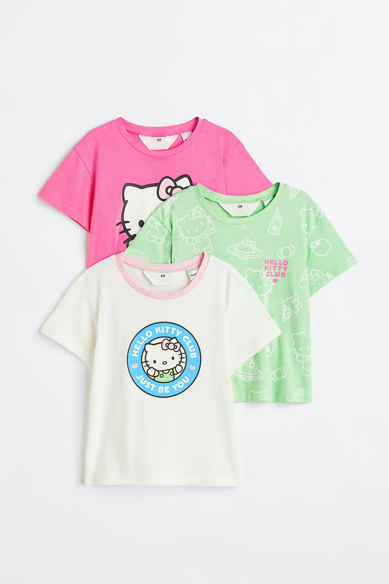 3-pack printed jersey tops