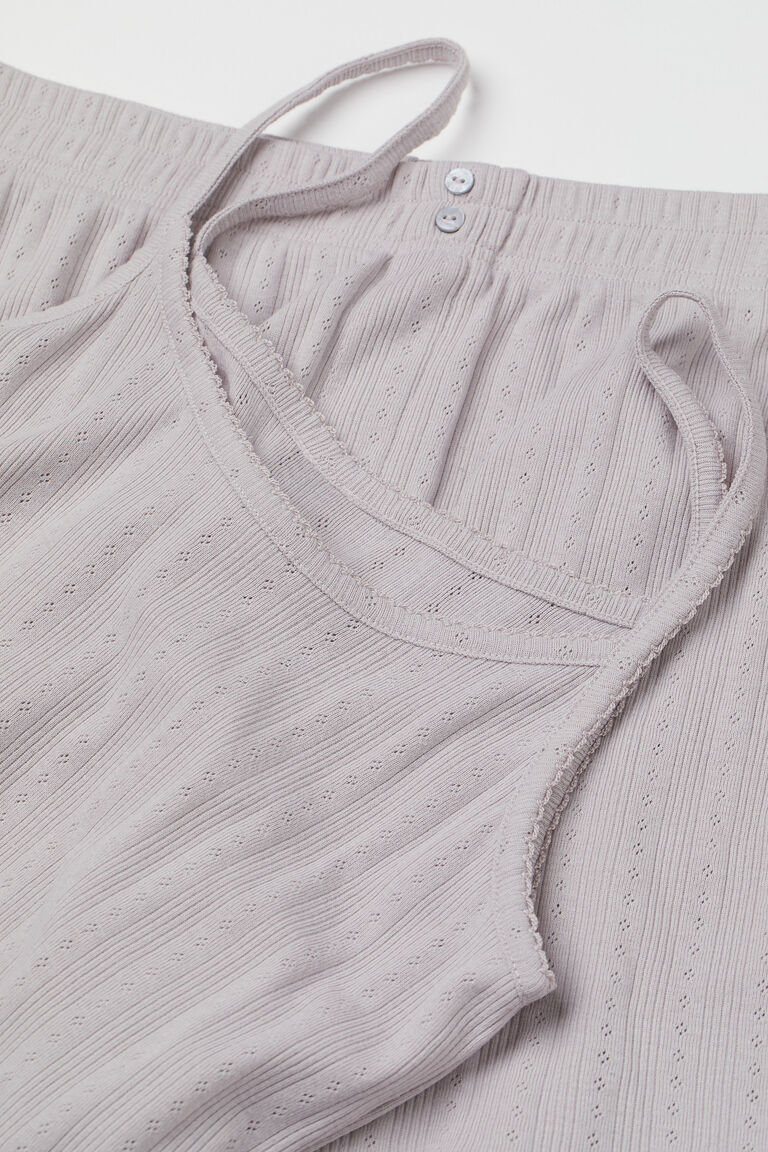 Pointelle jersey pyjamas