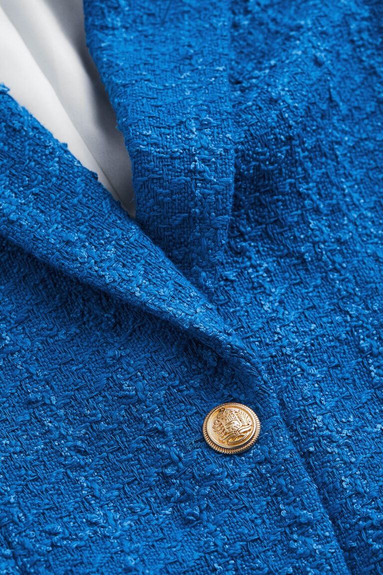 Textured-weave blazer