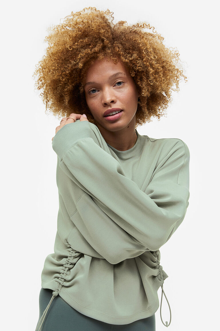 DryMove™ Oversized drawstring-detail sweatshirt