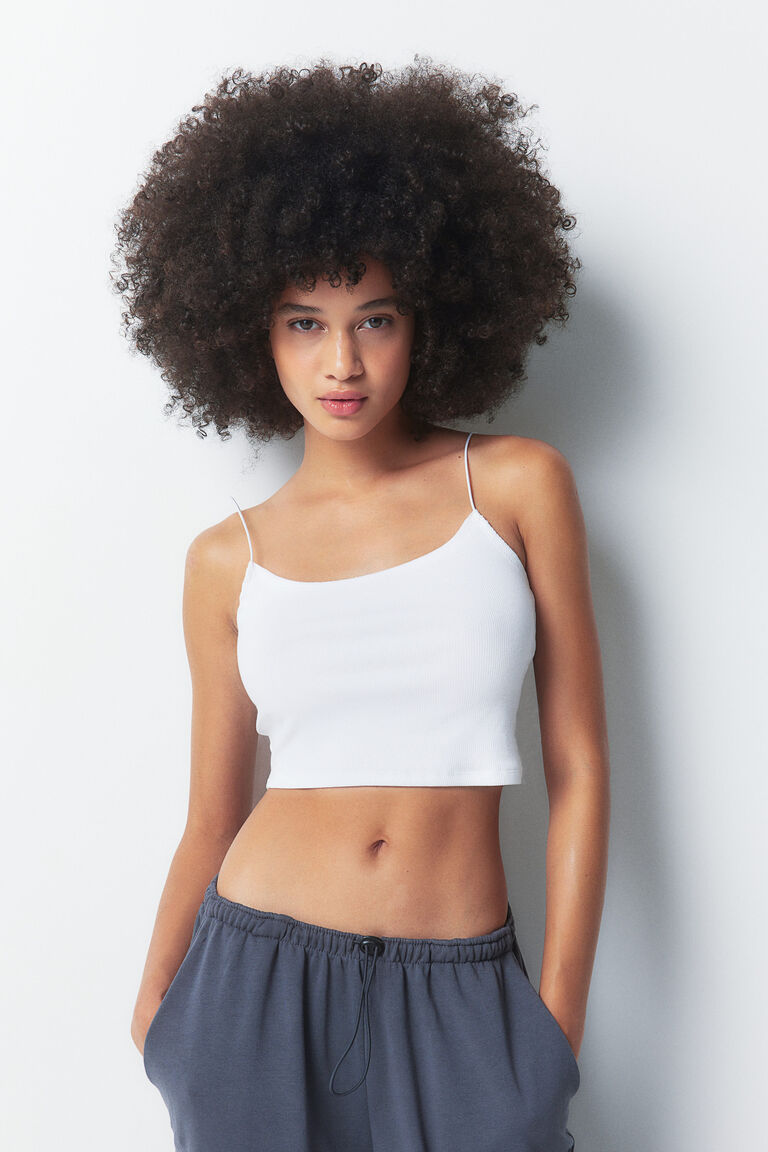 Cropped strappy top
