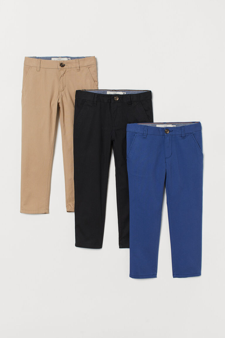 3 Pack Slim Fit Chinos