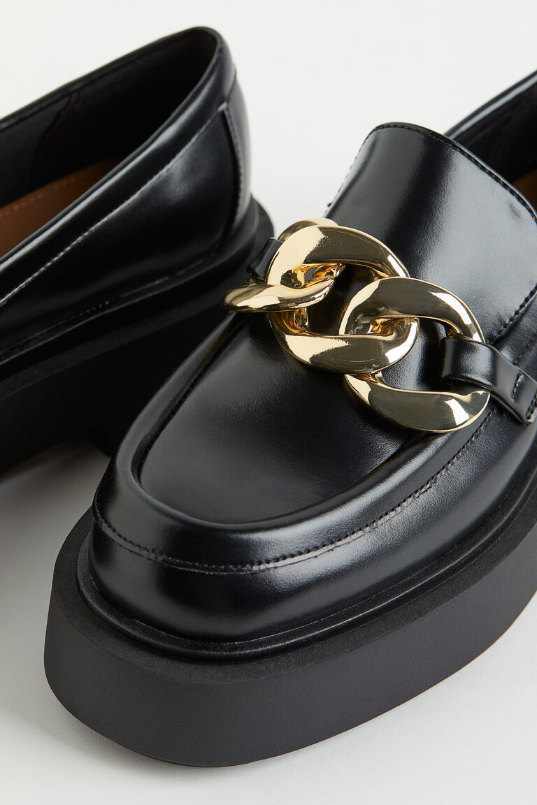 Chain-detail chunky loafers