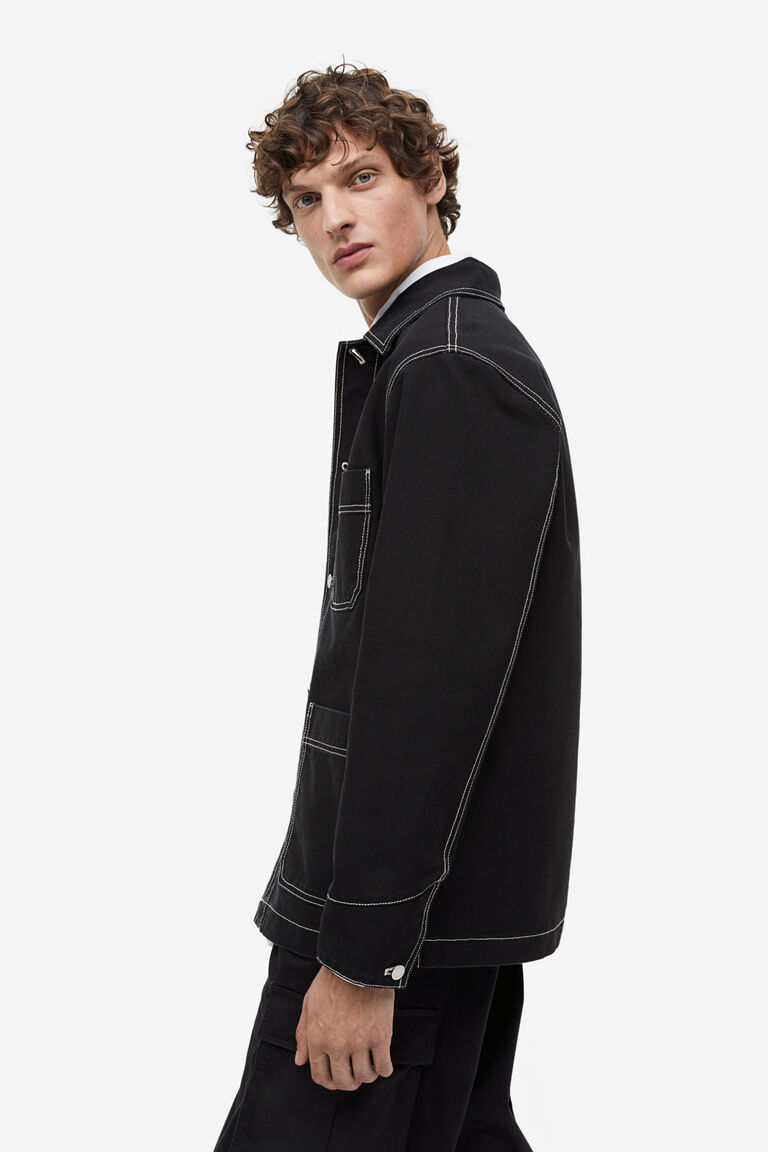 Regular Fit Cotton canvas shacket