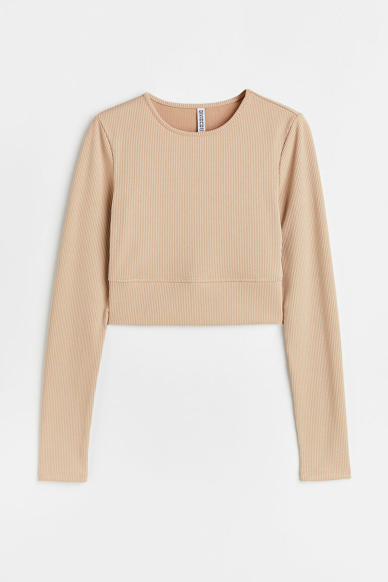 Ribbed cropped top