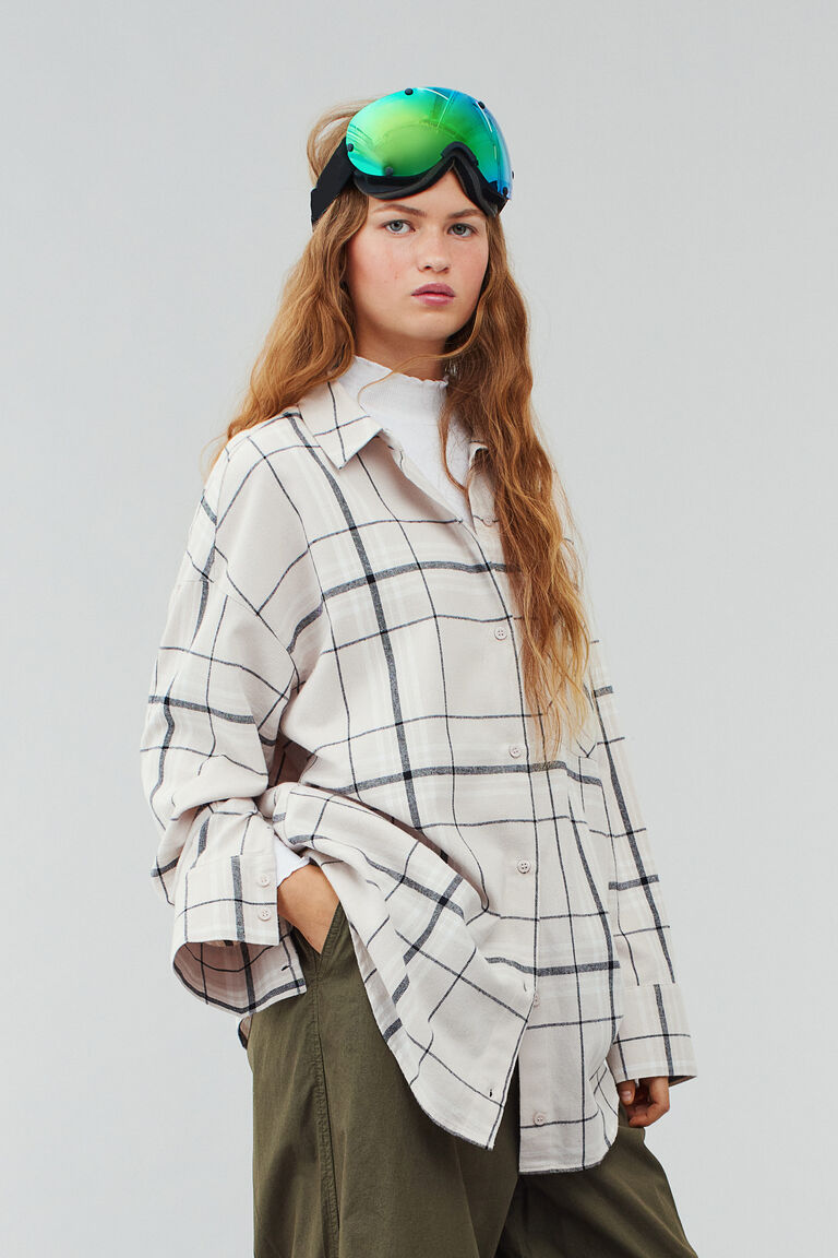 Oversized flannel shirt