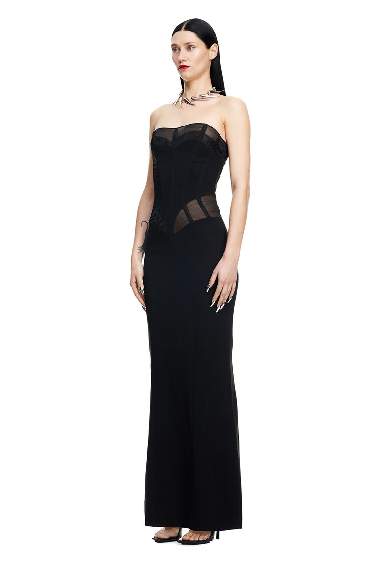 Strapless evening gown