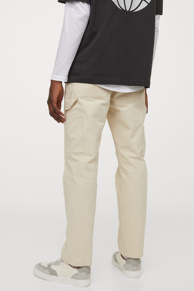 Hammer-loop twill trousers