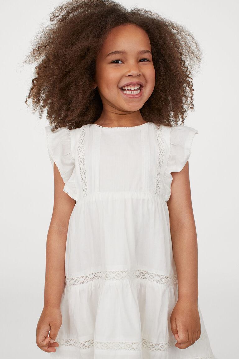 Lace-trim modal-blend dress