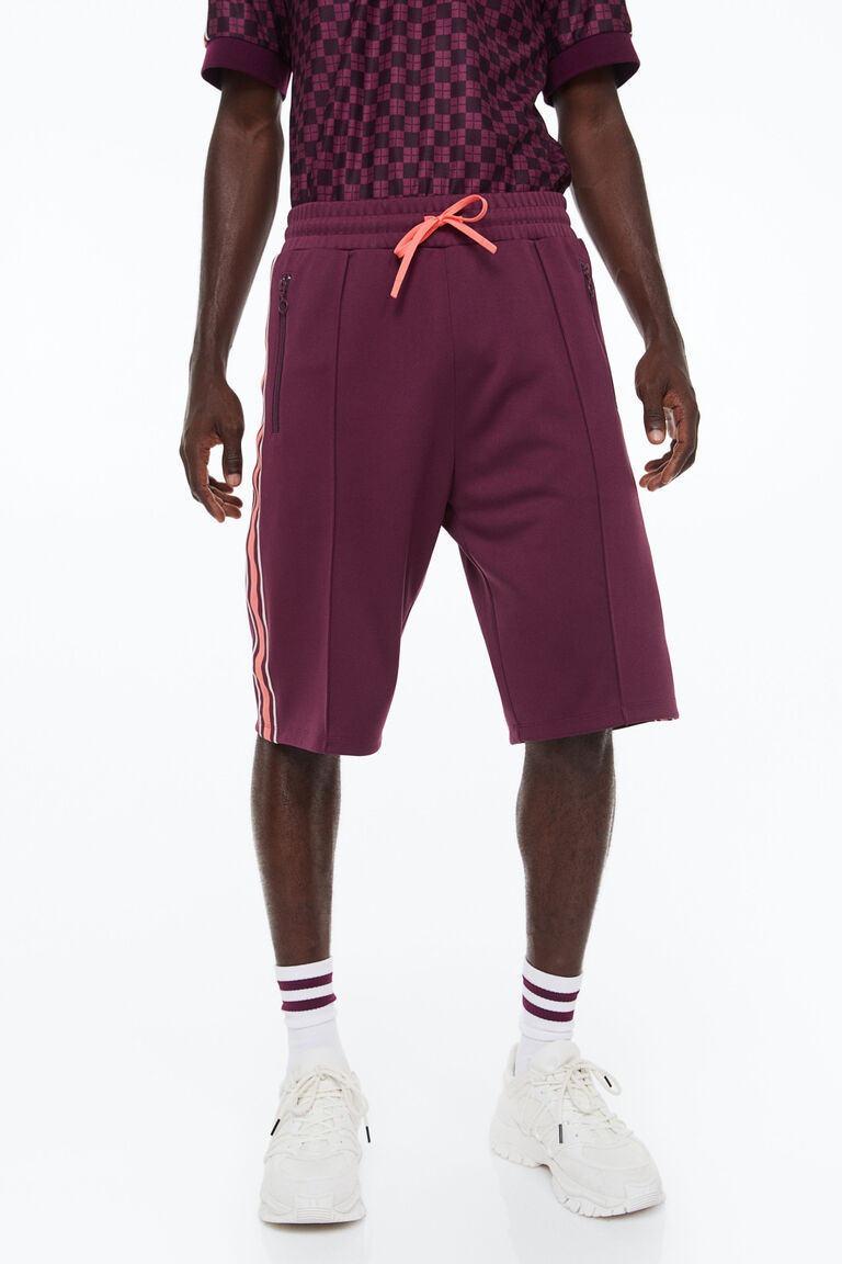 Side-striped track shorts