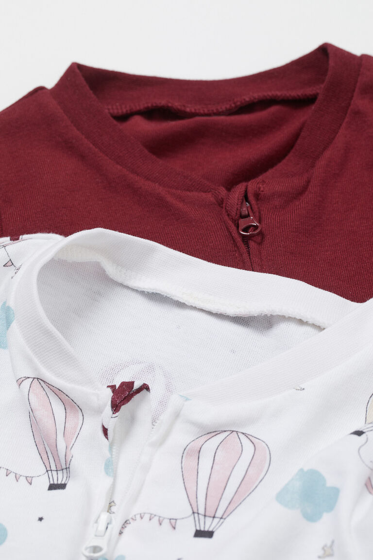 2-pack zip-up pyjamas