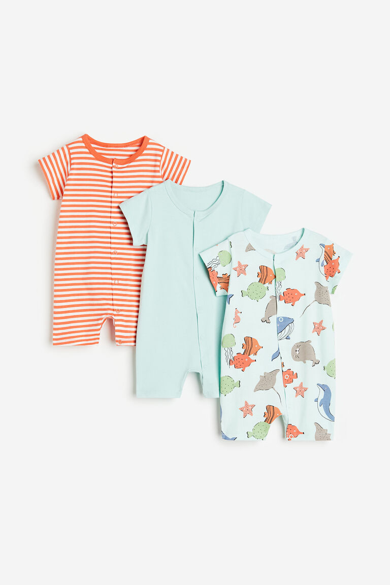 3-pack cotton pyjamas