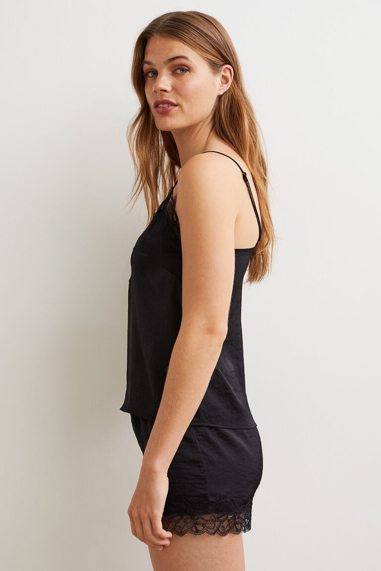 Pyjama cami top and shorts