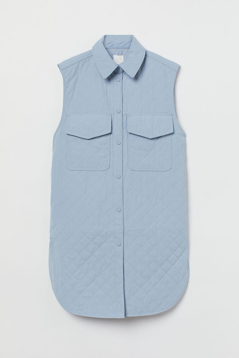 Sleeveless shacket