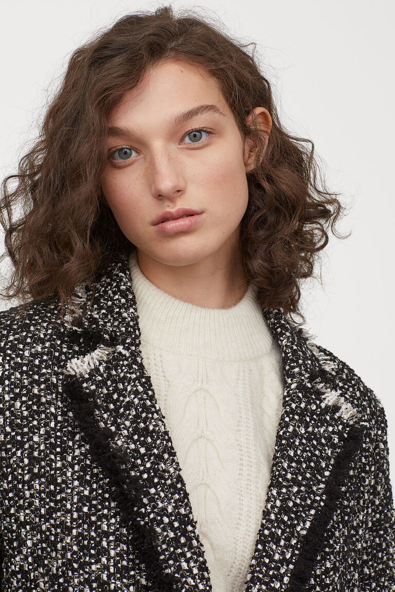 Textured-weave jacket