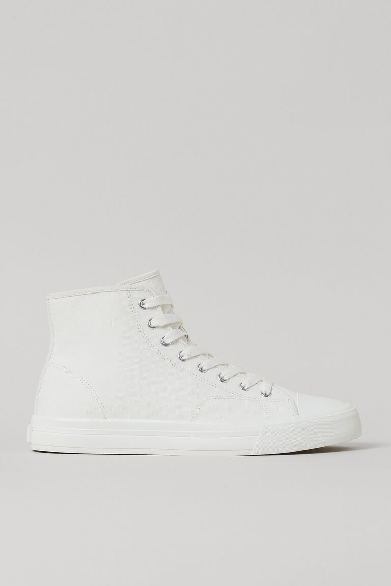 Canvas hi-top trainers