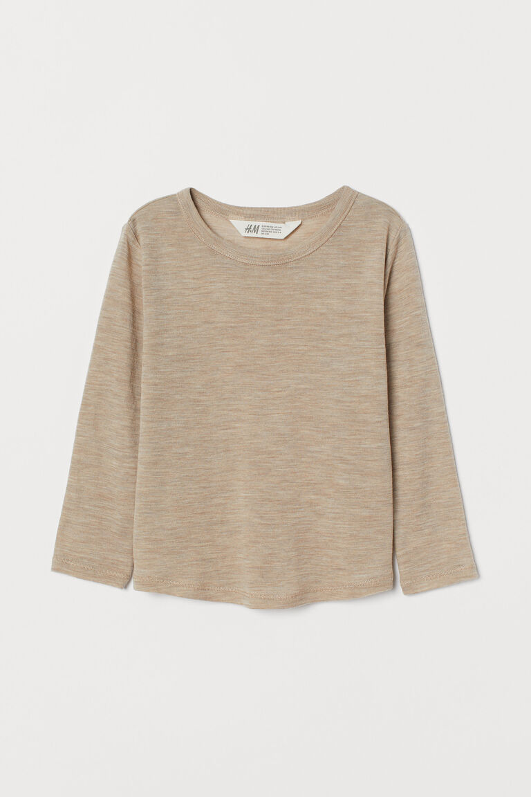 Merino wool jersey top