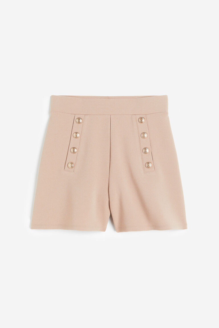 Button-front shorts