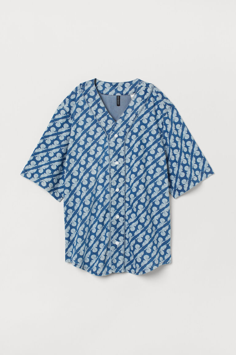 Patterned denim jacket