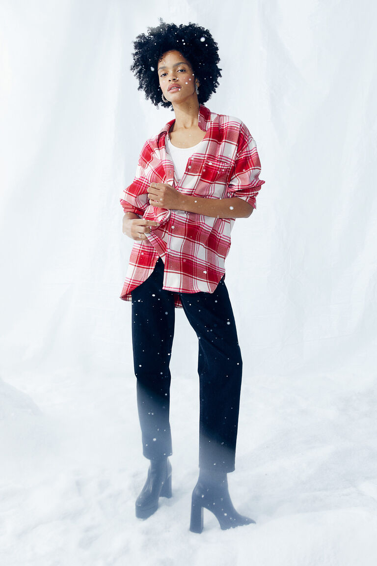 Oversized flannel shirt