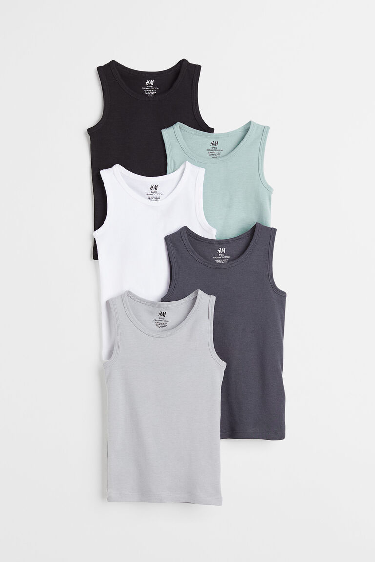 5-pack cotton vest tops