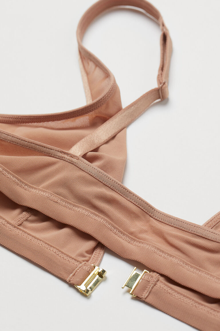 Soft mesh bra