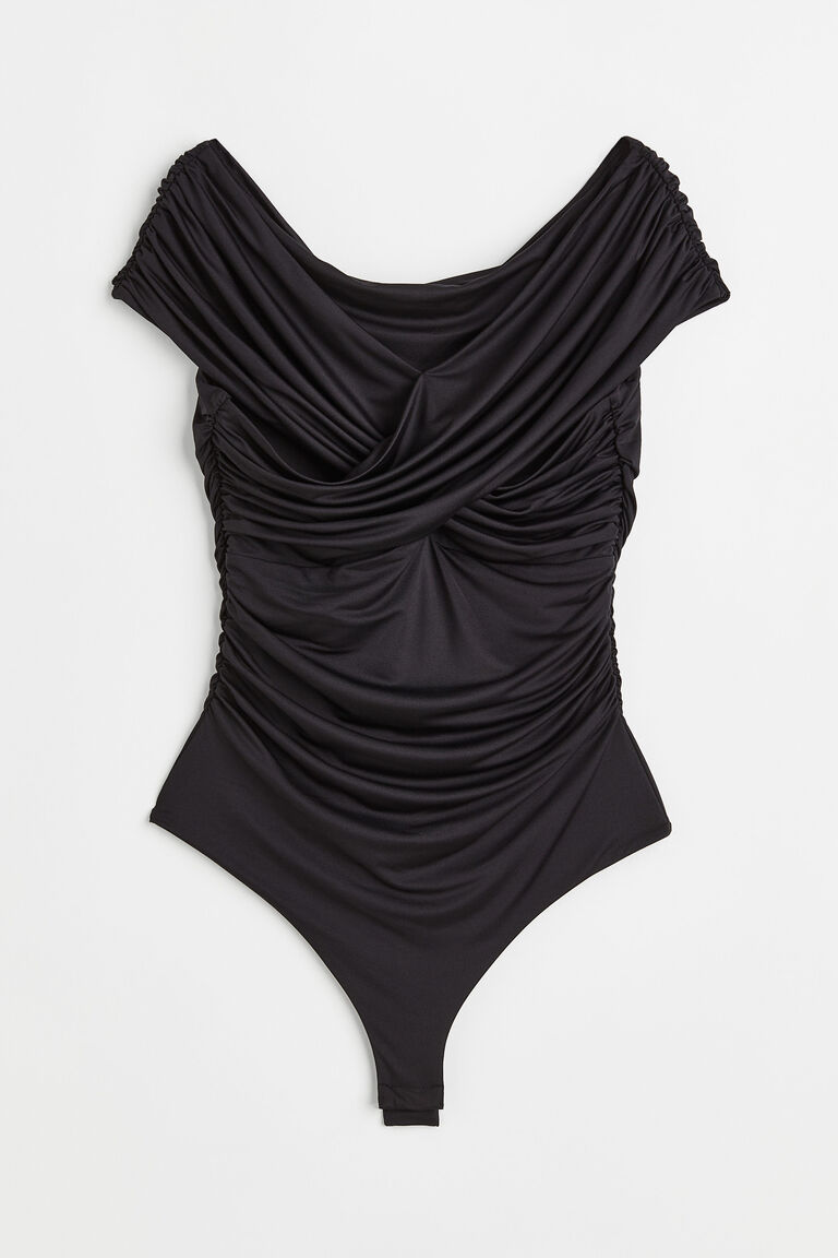 Draped off-the-shoulder body