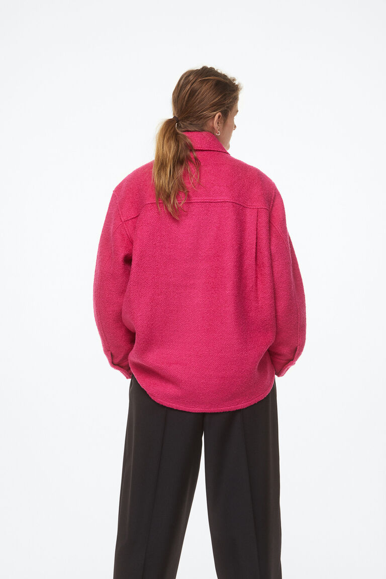 Wool-blend shacket