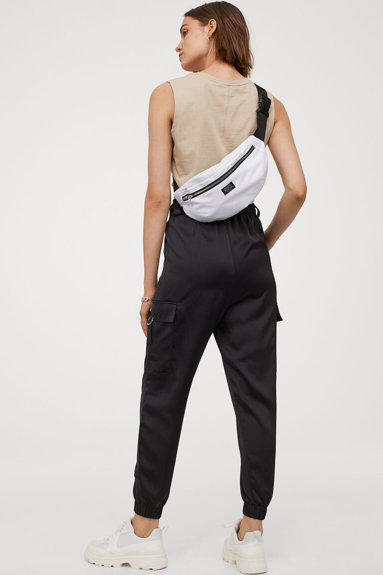 Satin utility trousers