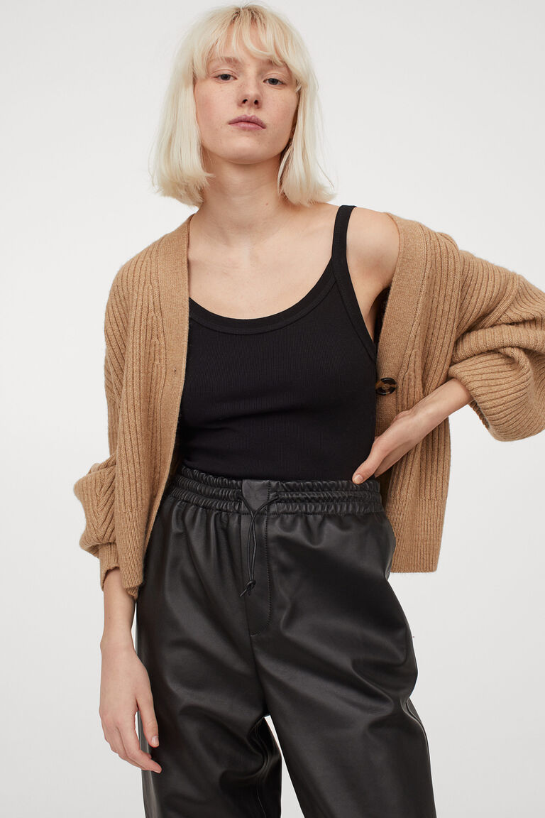 Ribbed jersey thong body