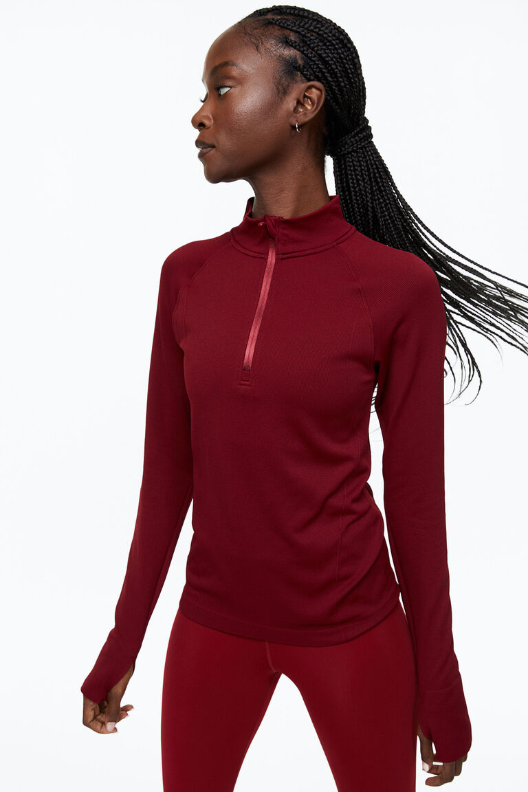 Ribbed seamless sports top